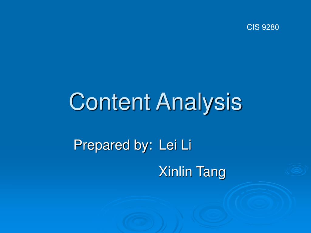 PPT - Content Analysis PowerPoint Presentation, free download - ID:4493316