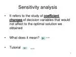 PPT - Sensitivity Analysis PowerPoint Presentation, free download - ID:850931