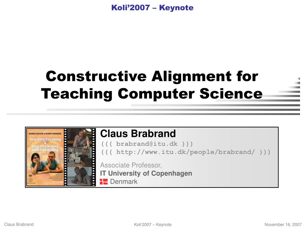 PPT - Constructive Alignment for Teaching Computer Science PowerPoint ...
