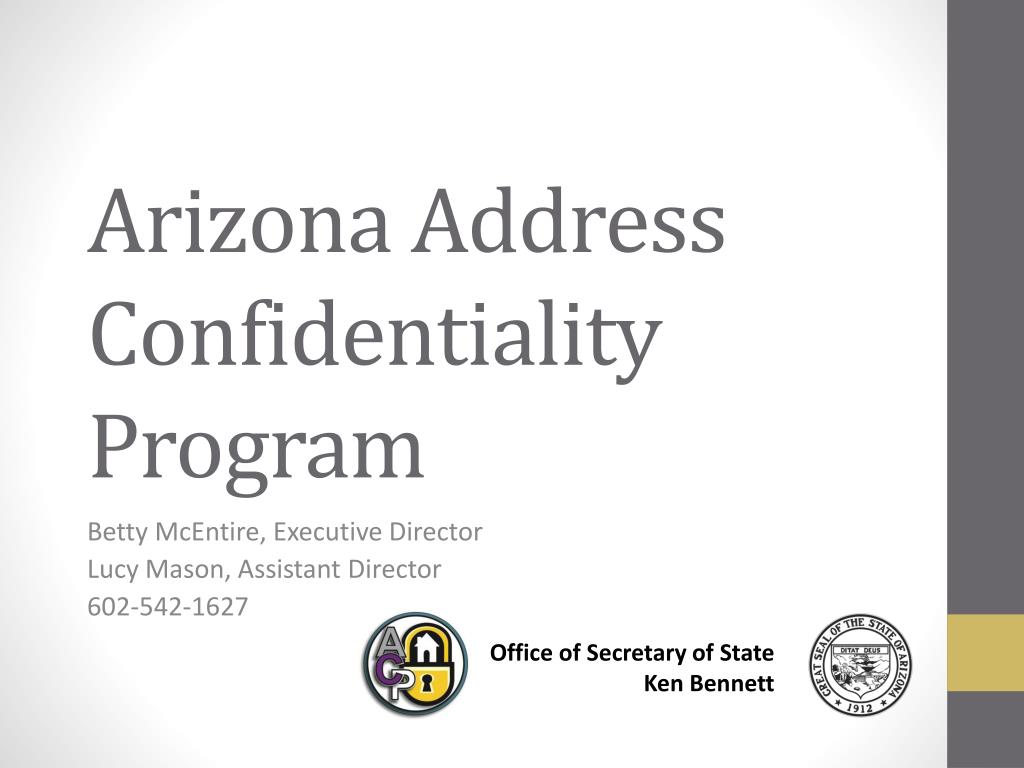 PPT - Arizona Address Confidentiality Program PowerPoint Presentation ...