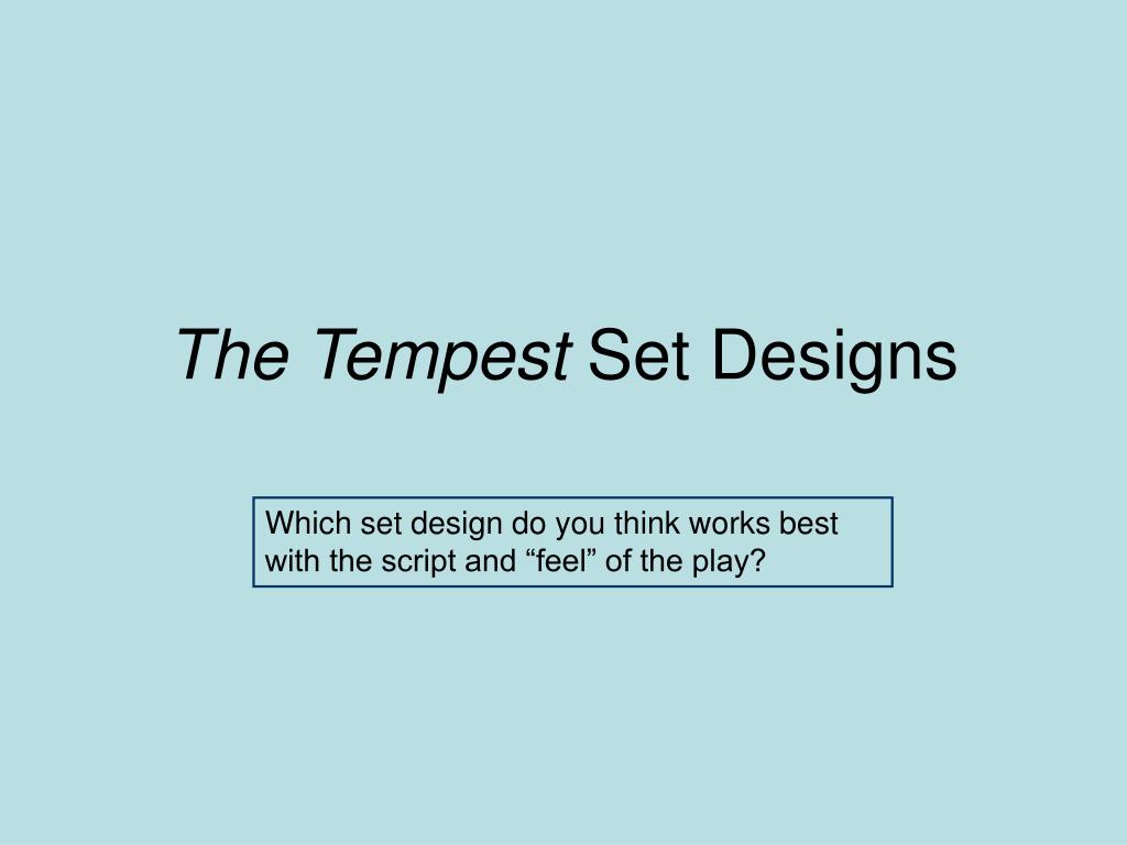 PPT - The Tempest Set Designs PowerPoint Presentation, free download ...