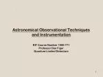 PPT - Astronomical Observational Techniques and Instrumentation ...