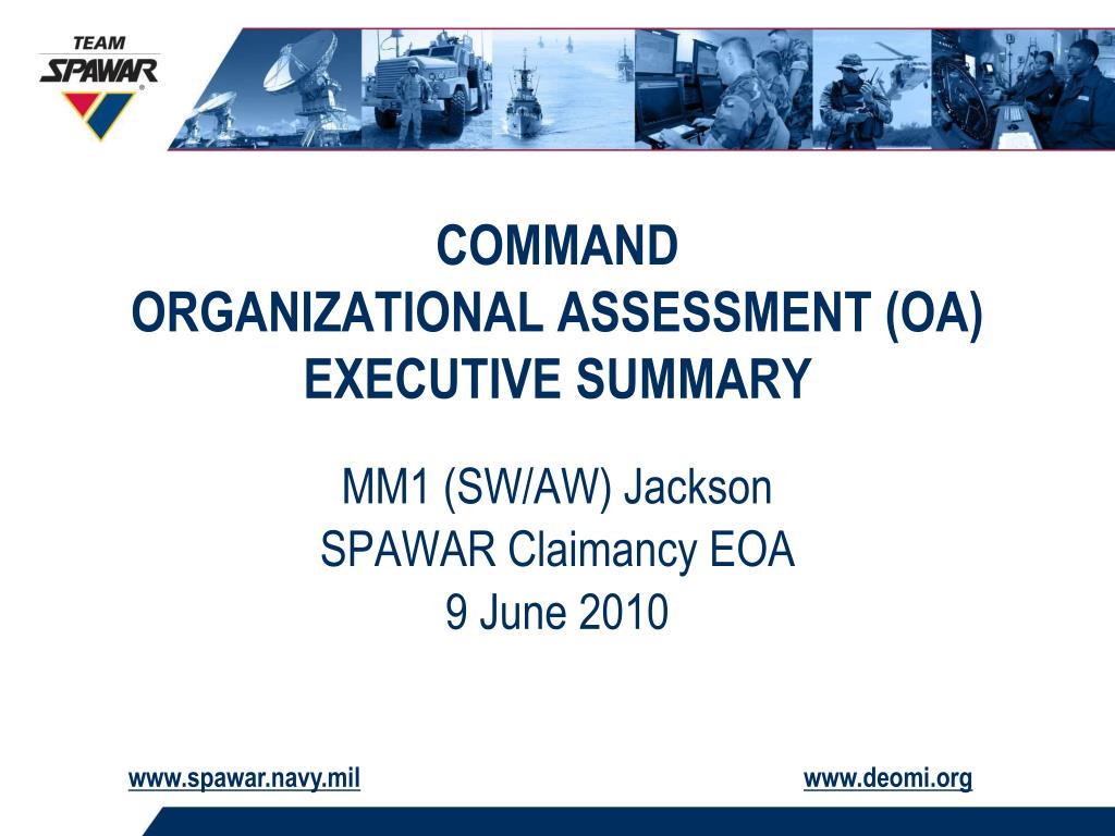 PPT - COMMAND ORGANIZATIONAL ASSESSMENT (OA) EXECUTIVE SUMMARY ...