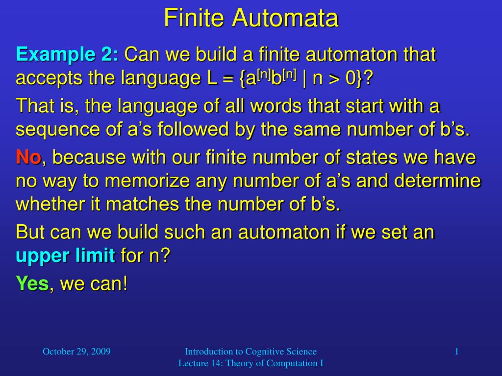 PPT - Finite Automata PowerPoint Presentation, free download - ID:4506979