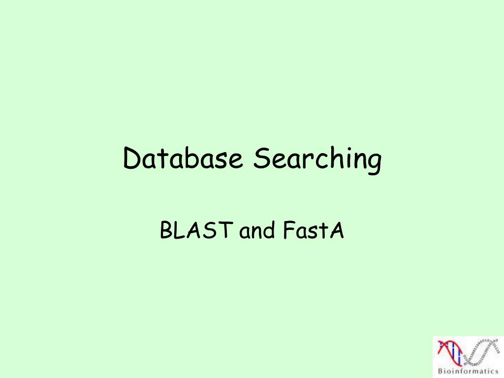 PPT - Database Searching PowerPoint Presentation, free download - ID ...
