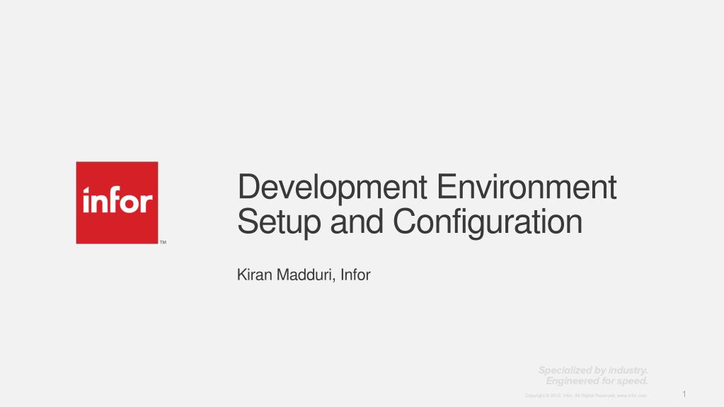 PPT - Development Environment Setup and Configuration PowerPoint ...