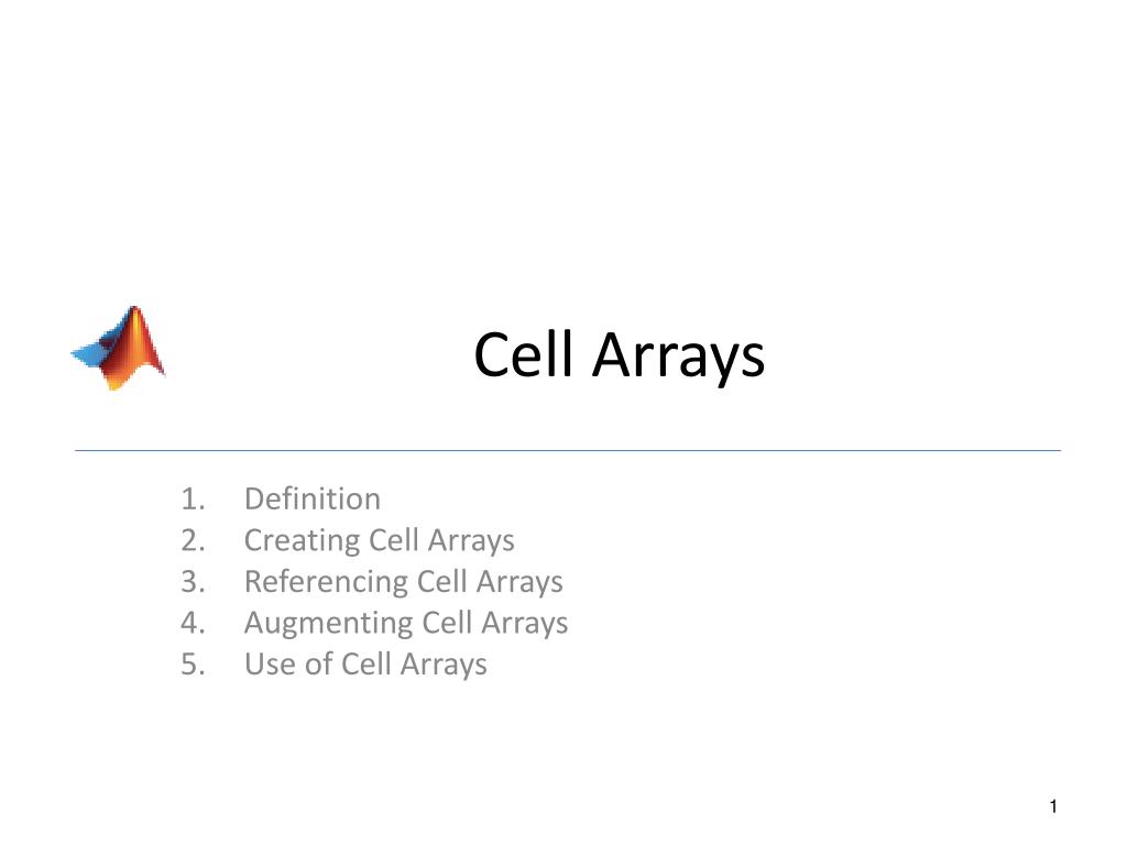 PPT - Cell Arrays PowerPoint Presentation, free download - ID:4507572