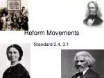 PPT - REFORM MOVEMENTS OF THE 1800S PowerPoint Presentation, free ...