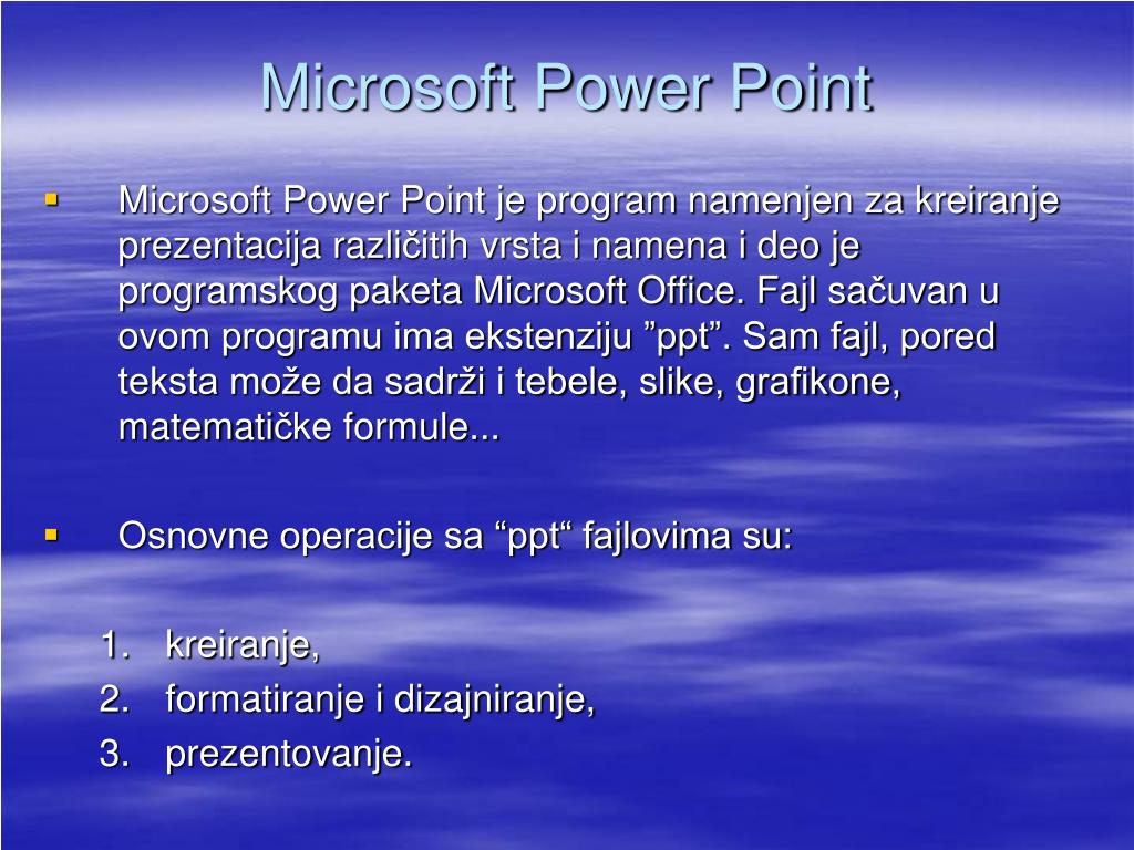 PPT - Microsoft Power Point PowerPoint Presentation, free download - ID ...