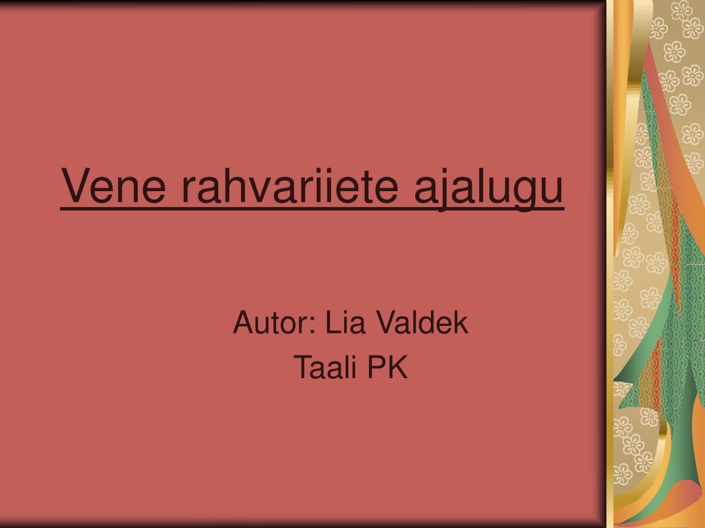 PPT - Vene rahvariiete ajalugu PowerPoint Presentation, free download ...
