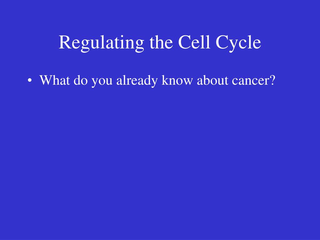 PPT - Regulating the Cell Cycle PowerPoint Presentation, free download ...