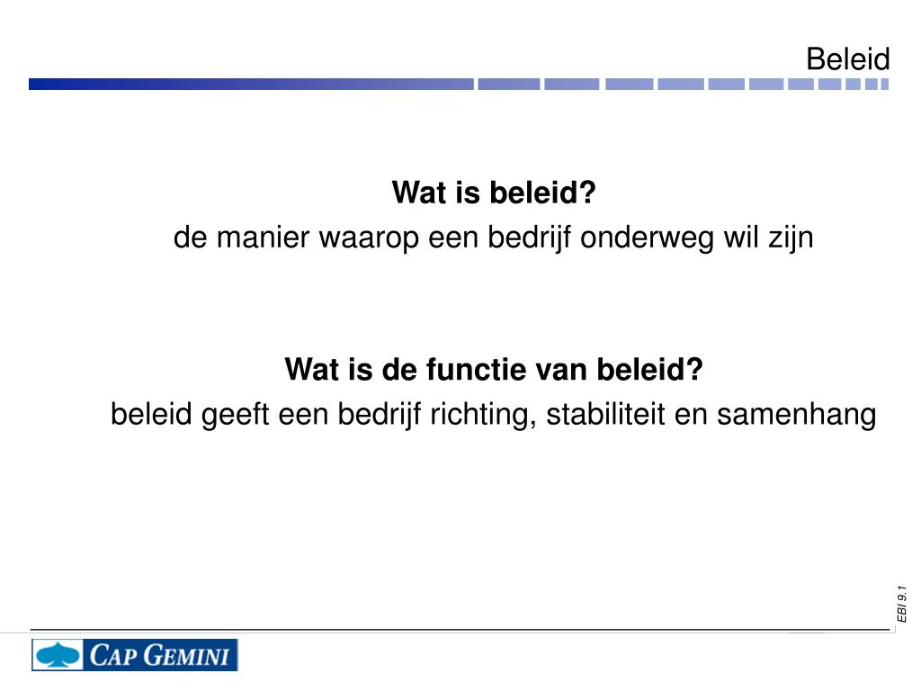 PPT - Beleid PowerPoint Presentation, free download - ID:4521182