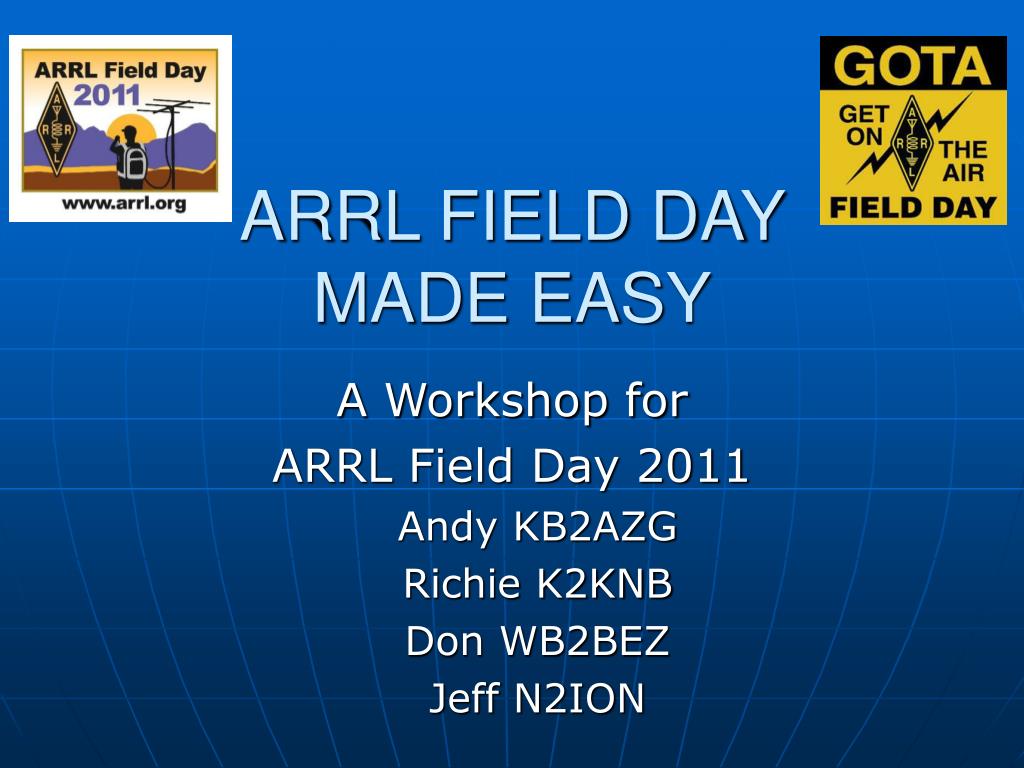 PPT - ARRL FIELD DAY MADE EASY PowerPoint Presentation, free download ...
