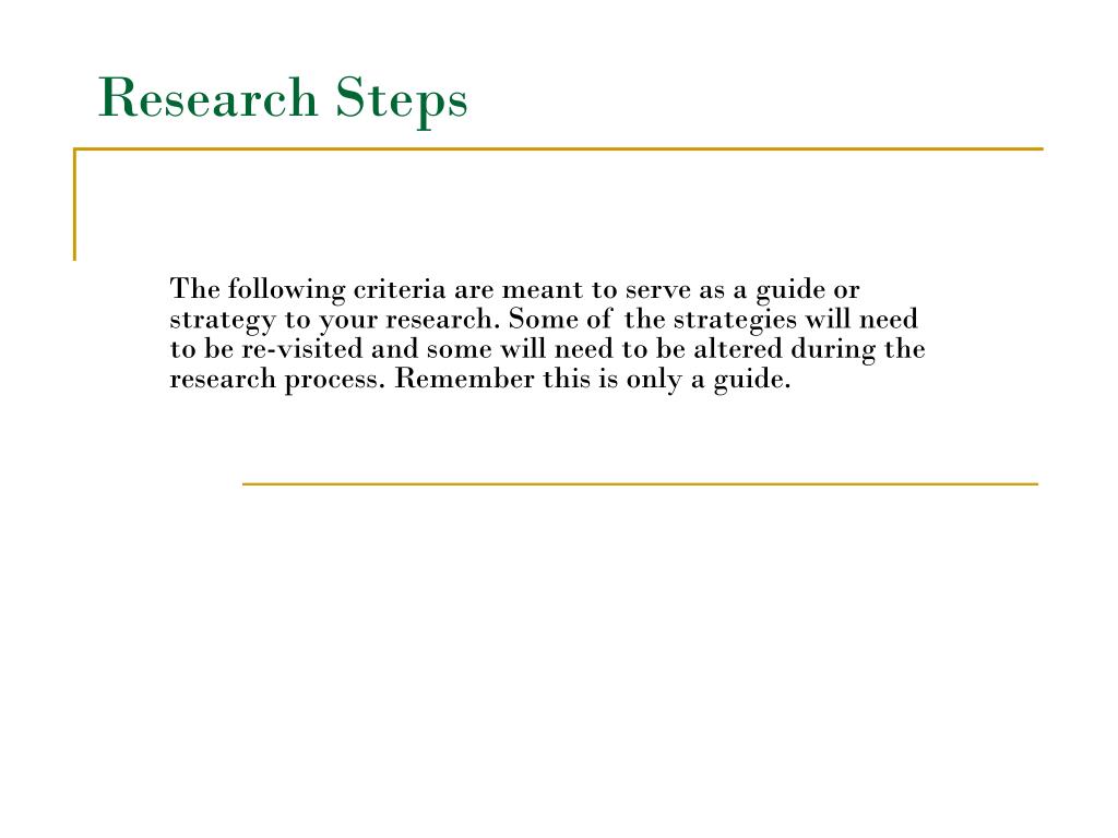 PPT - Research Steps PowerPoint Presentation, free download - ID:4524997