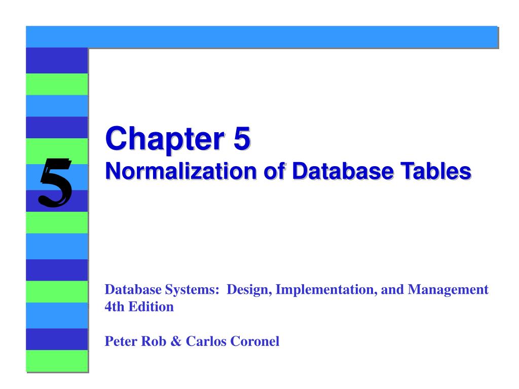 PPT - Chapter 5 Normalization of Database Tables PowerPoint Presentation - ID:4525886