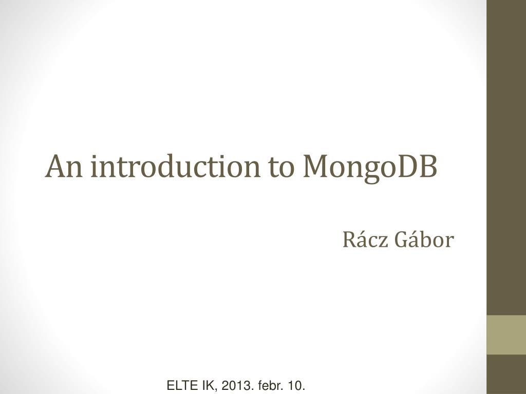 PPT - An introduction to MongoDB PowerPoint Presentation, free download ...
