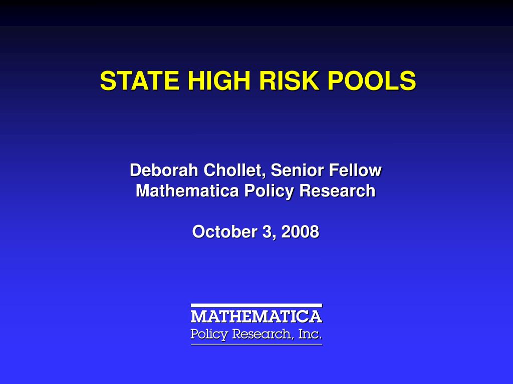 PPT - STATE HIGH RISK POOLS PowerPoint Presentation, free download - ID ...