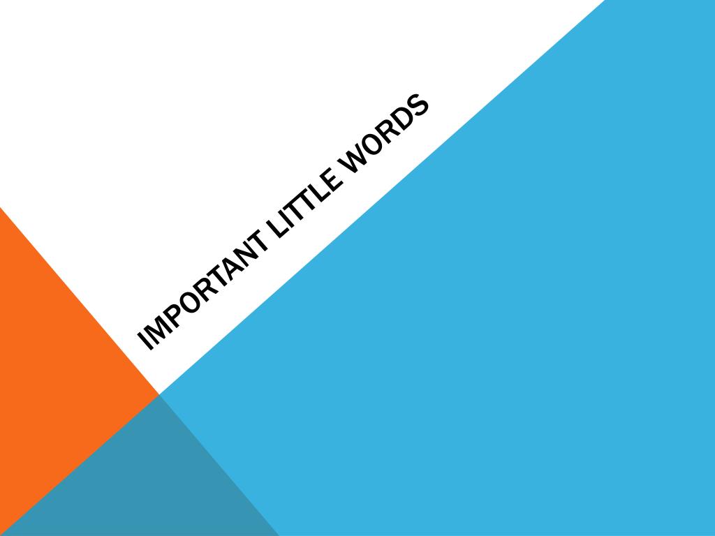 PPT - Important Little words PowerPoint Presentation, free download ...