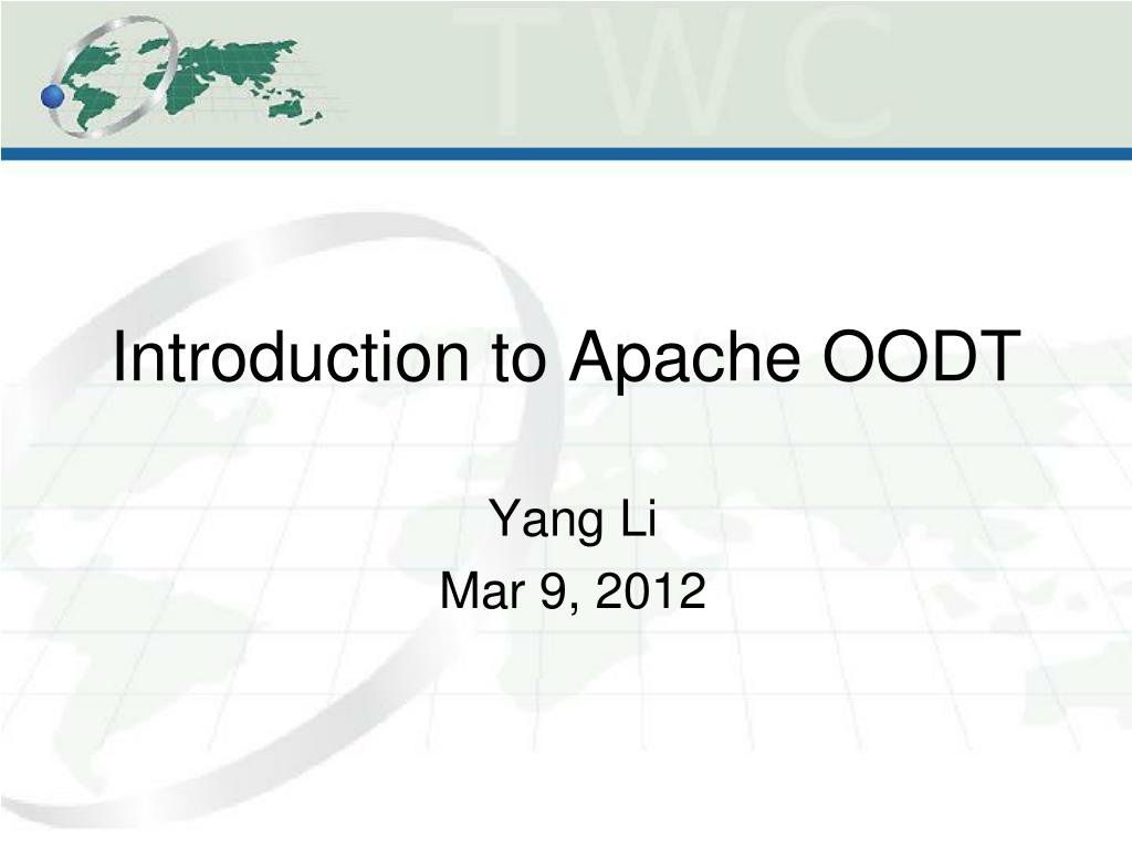 PPT - Introduction to Apache OODT PowerPoint Presentation, free ...