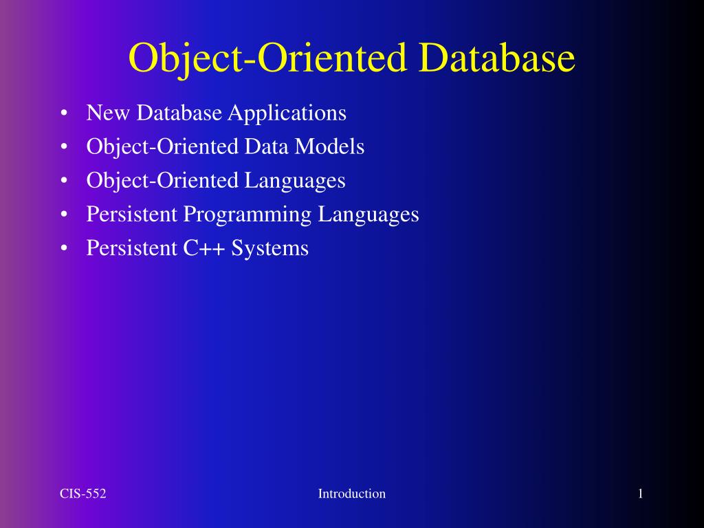 PPT - Object-Oriented Database PowerPoint Presentation, free download - ID:4528847