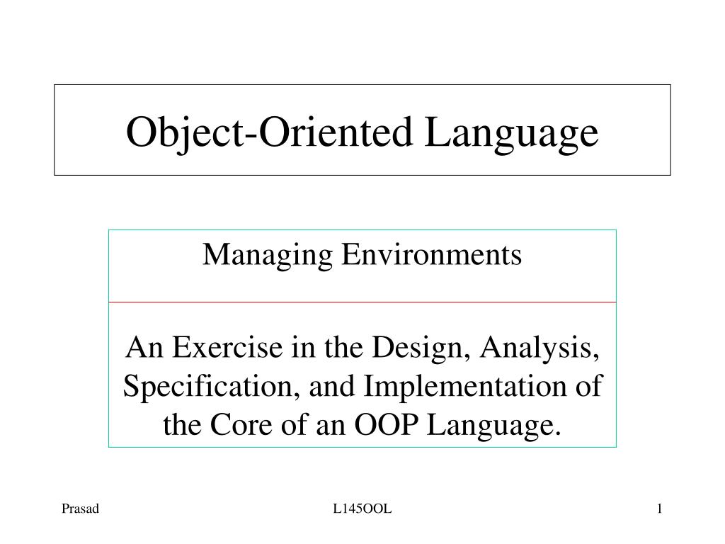 PPT - Object-Oriented Language PowerPoint Presentation, free download ...