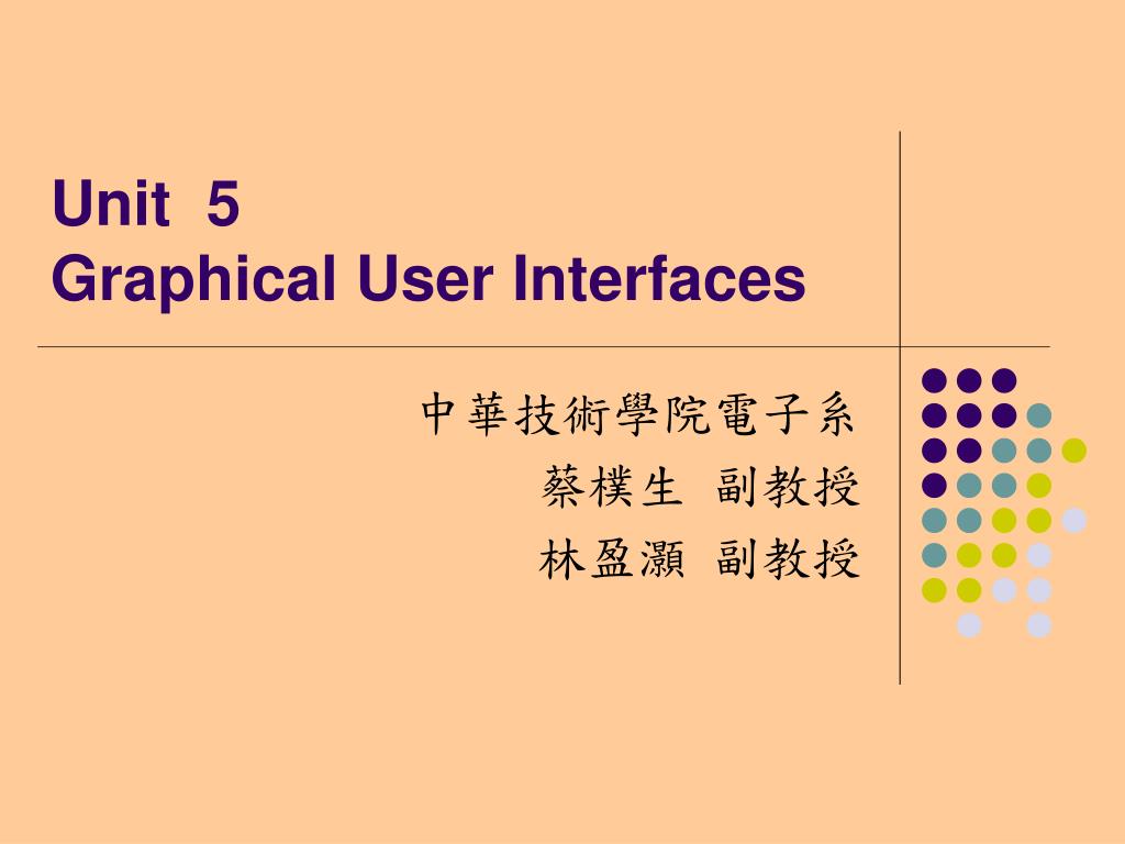 PPT - Unit 5 Graphical User Interfaces PowerPoint Presentation, free ...