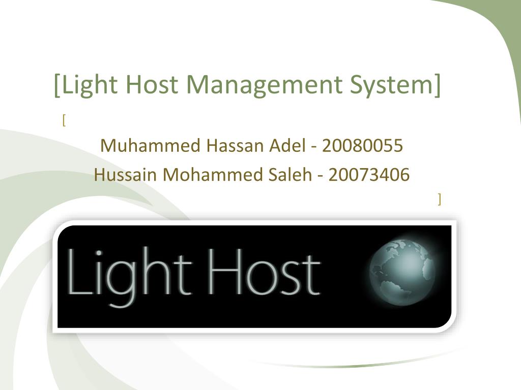 PPT - [Light Host Management System] PowerPoint Presentation, free ...