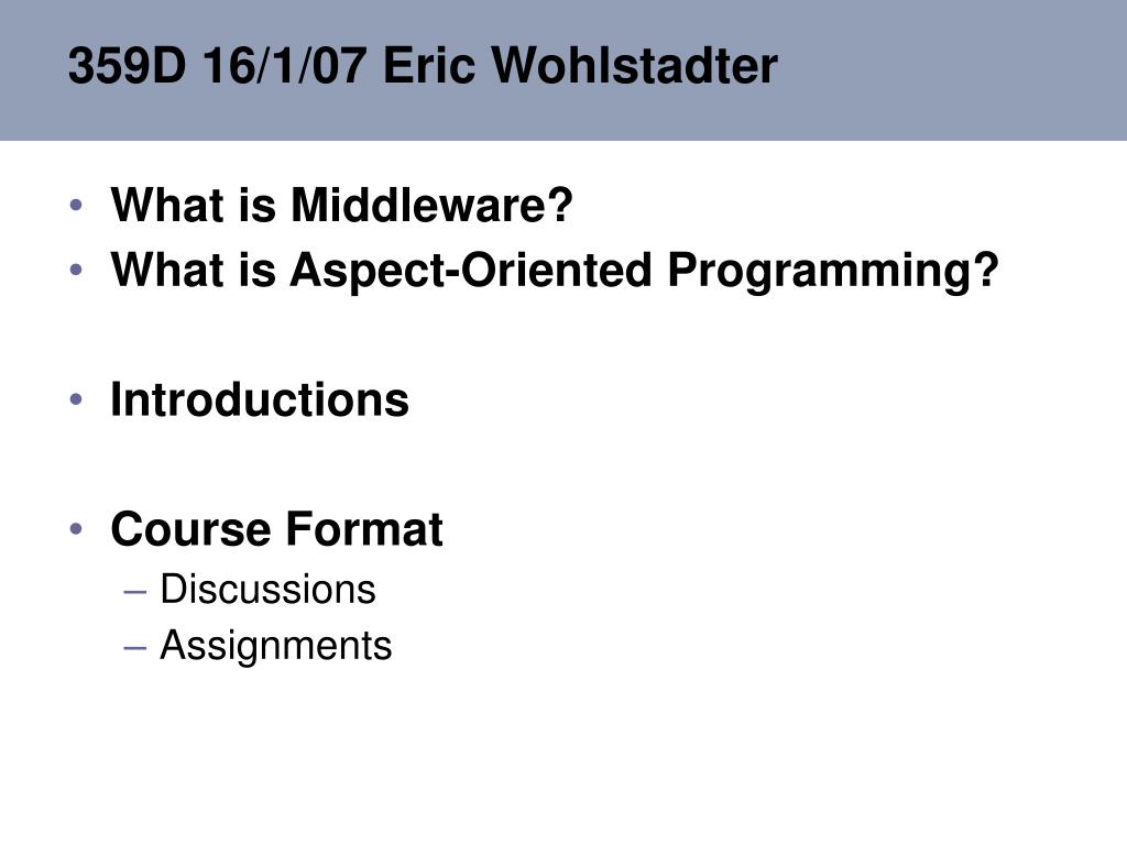 PPT - Understanding Middleware and AOP in Software Development ...