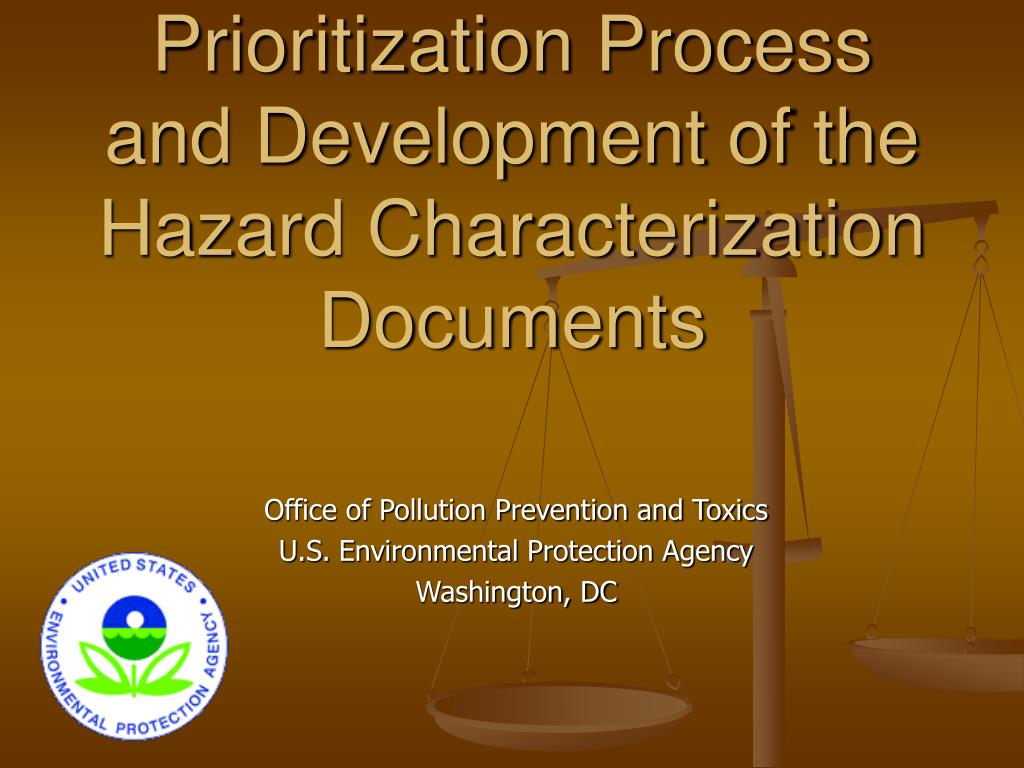 PPT - Hazard Characterization: Data Prioritization & Development ...