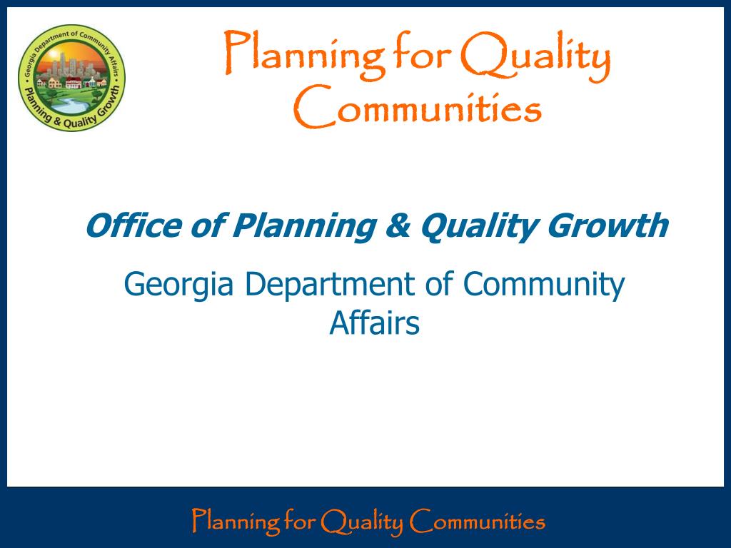 PPT - Planning for Quality Communities PowerPoint Presentation, free ...