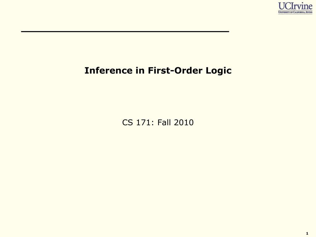 PPT - Inference in First-Order Logic PowerPoint Presentation, free ...