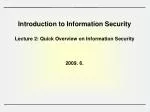 PPT - Information Security 2 (InfSi2) PowerPoint Presentation, free download - ID:2507851