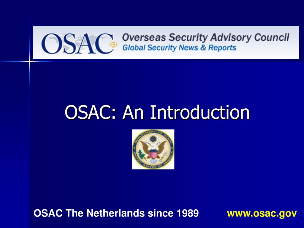 PPT - OSAC: An Introduction PowerPoint Presentation, free download - ID ...