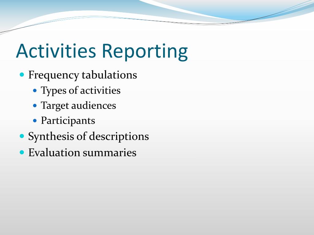 PPT - Activities Reporting PowerPoint Presentation, free download - ID ...