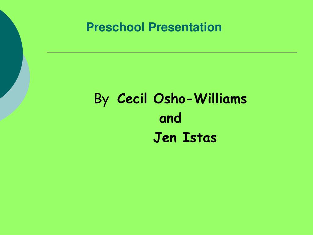 PPT - Preschool Presentation PowerPoint Presentation, free download ...