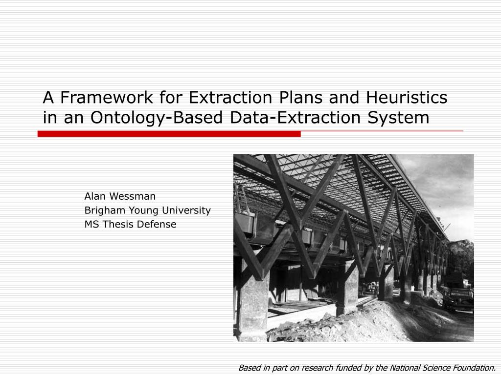 PPT - A Framework for Extraction Plans and Heuristics in an Ontology ...