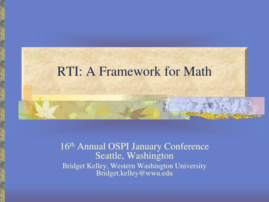 PPT - RTI: A Framework for Math PowerPoint Presentation, free download ...