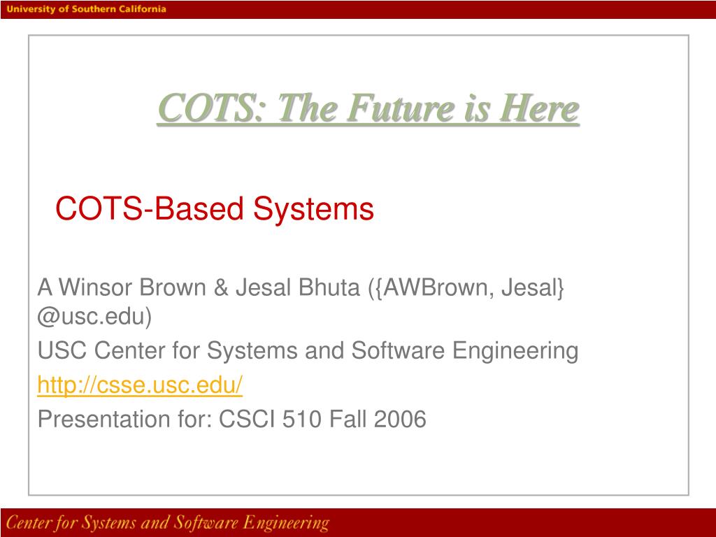 PPT - COTS-Based Systems PowerPoint Presentation, free download - ID ...