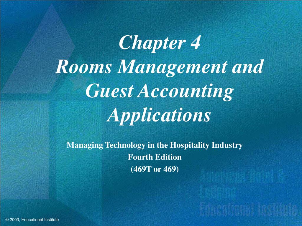 PPT - Chapter 4 Rooms Management and Guest Accounting Applications ...