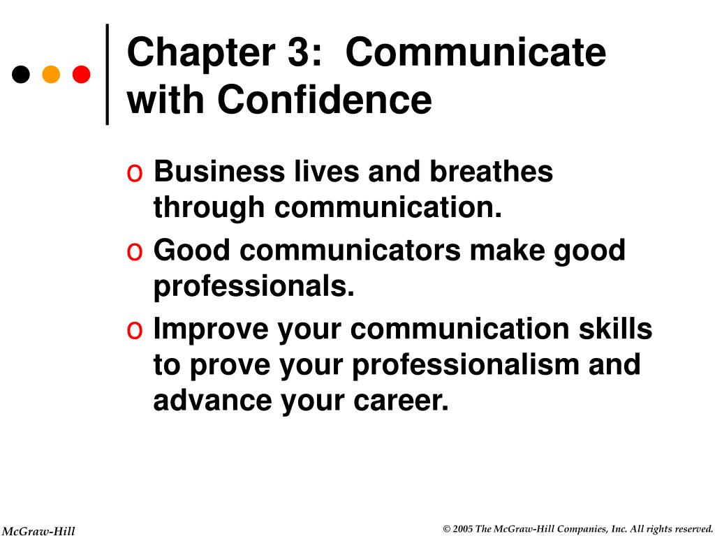 PPT - Chapter 3: Communicate with Confidence PowerPoint Presentation ...