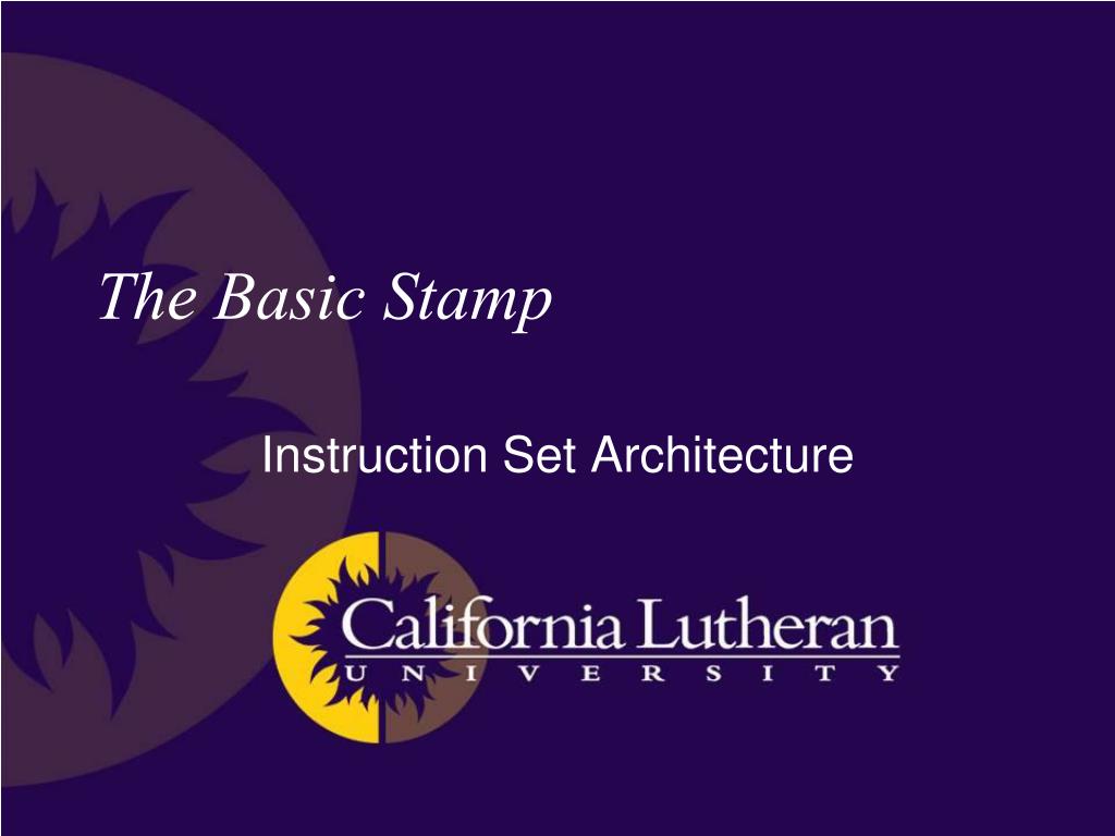 PPT - The Basic Stamp PowerPoint Presentation, free download - ID:4551397