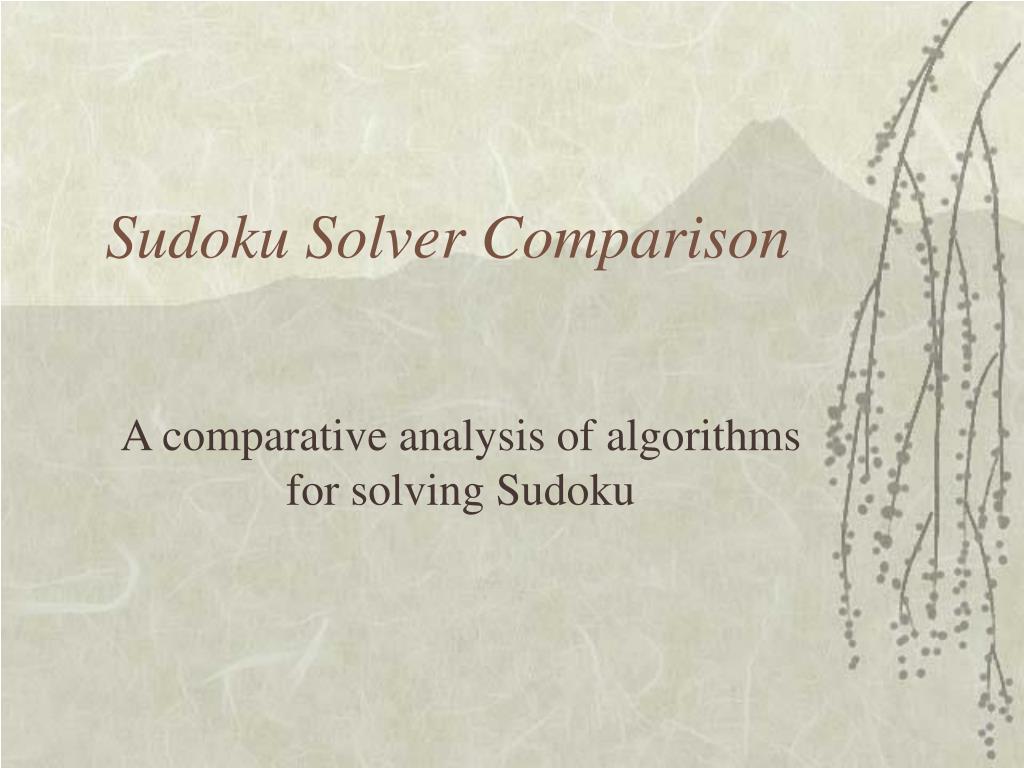 PPT - Sudoku Solver Comparison PowerPoint Presentation, free download ...