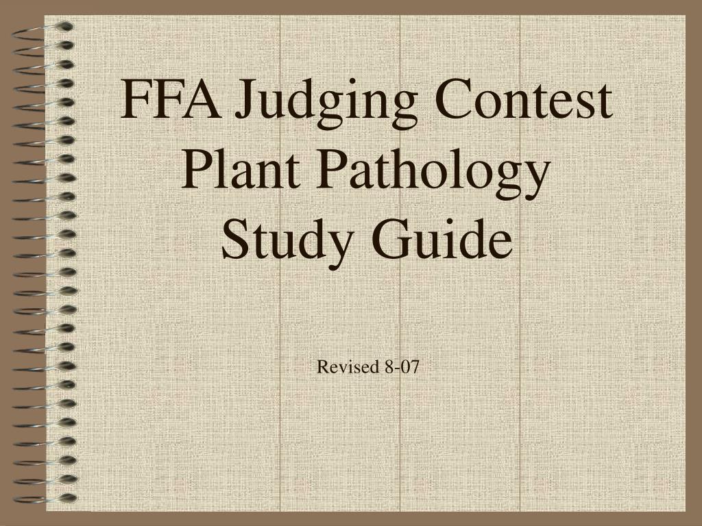 PPT - FFA Judging Contest Plant Pathology Study Guide PowerPoint ...