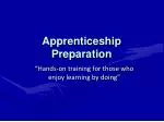 PPT - APPRENTICESHIP PowerPoint Presentation, free download - ID:160708