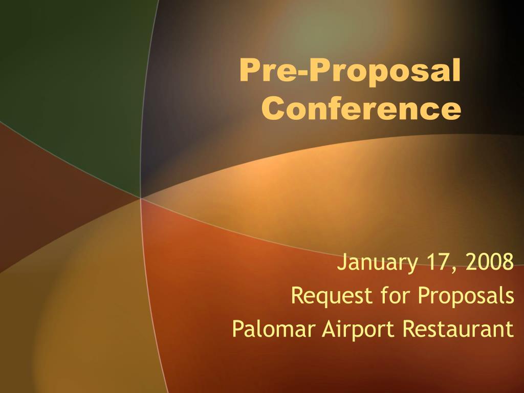 PPT - Pre-Proposal Conference PowerPoint Presentation, free download ...