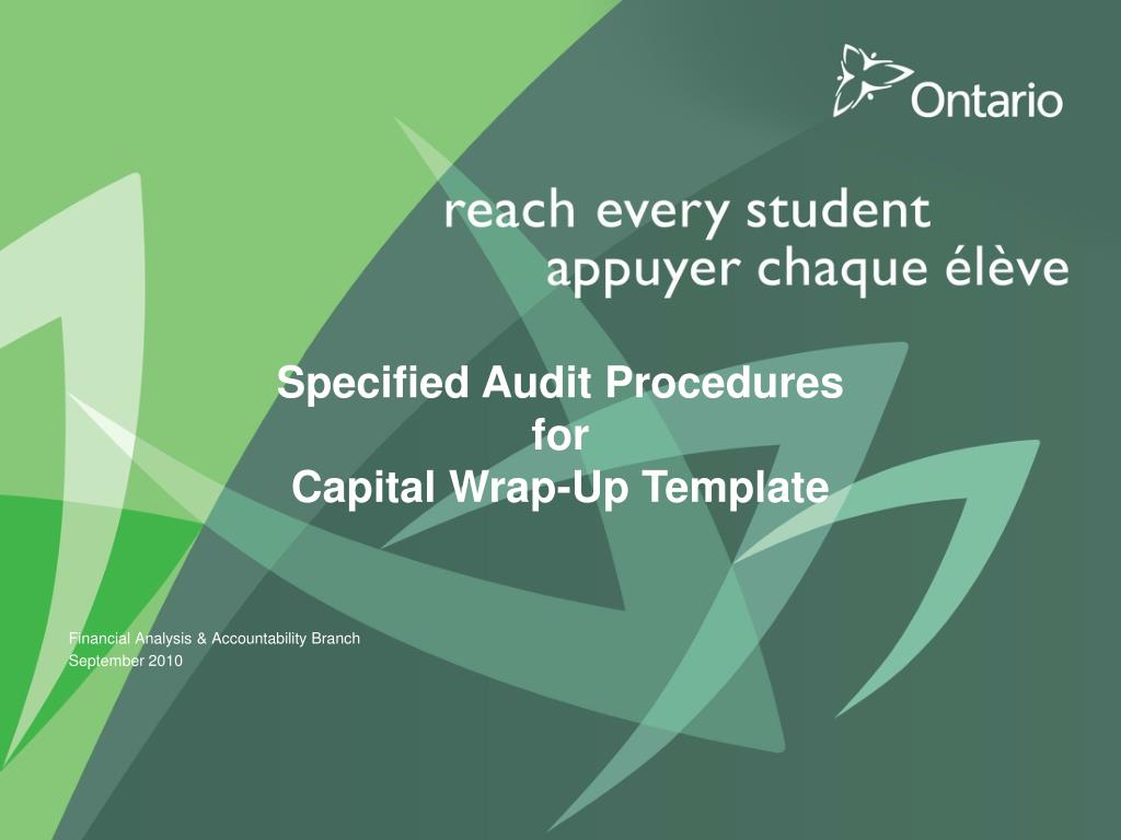 PPT - Specified Audit Procedures for Capital Wrap-Up Template ...