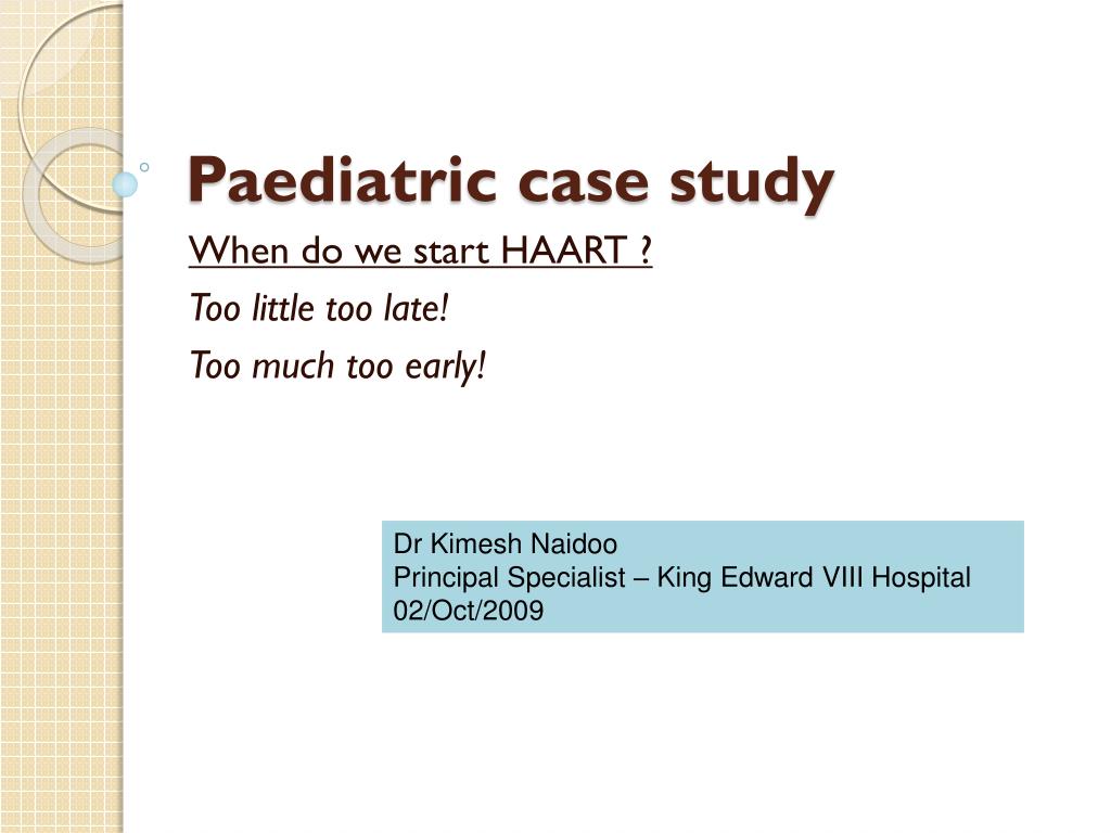 PPT - Paediatric case study PowerPoint Presentation, free download - ID ...