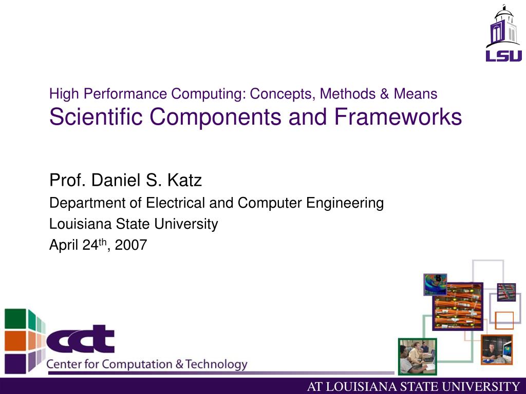 Ppt High Performance Computing Concepts Methods And Means Scientific Components And Frameworks