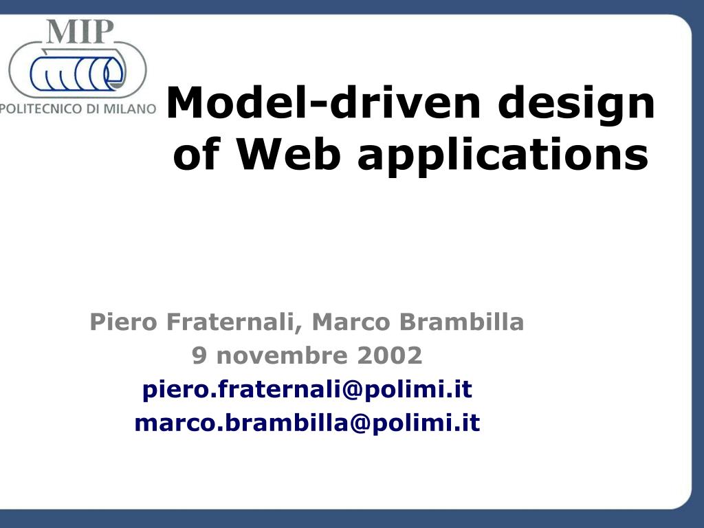 PPT - Model-driven design of Web applications PowerPoint Presentation ...