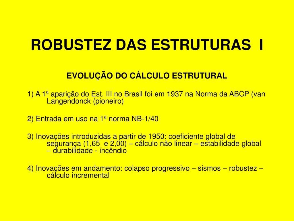 PPT - ROBUSTEZ DAS ESTRUTURAS I PowerPoint Presentation, free download ...